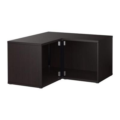 Corner shelf BESTÅ / upper supplementing with a suitable unit - black ...